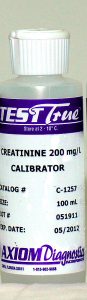 Creatinine Calibrator 200 mg/dL Size 100 mL - Axiom Diagnostics
