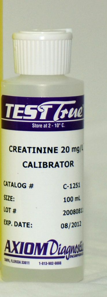 Creatinine Calibrator 20 mg/dL Size 100 mL - Axiom Diagnostics